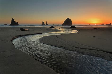 Oregon Coast Sunset Photograph By Helminadia Fine Art America