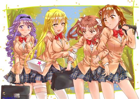 Misaka Mikoto Shirai Kuroko Shokuhou Misaki And Hokaze Junko Toaru