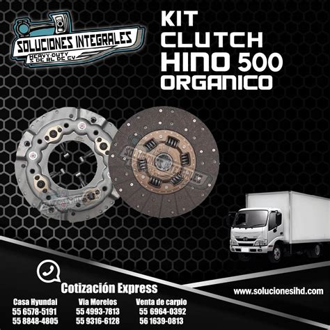 Kit Clutch Hino H500 Organico Soluciones Ihd