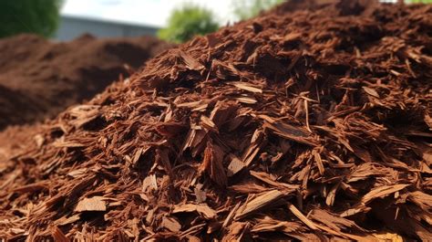 Brown Mulch Is Used In Landscaping Projects Background Mulch Picture