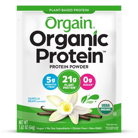 Organic Plant Based Vanilla Bean Protein Powder Orgain