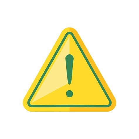 A Yellow Triangle Warning Sign Premium Ai Generated Vector