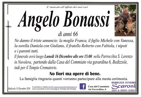 Necrologio Angelo Bonassi Bsnewsit Necrologie Bsnewsit