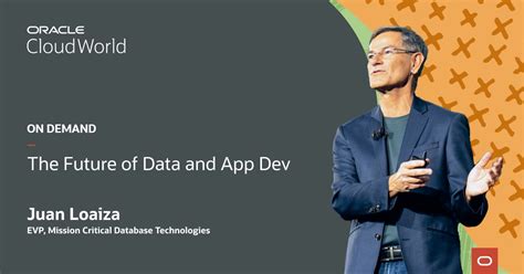 watch juan loaiza s cloudworld keynote on demand in which he discusses