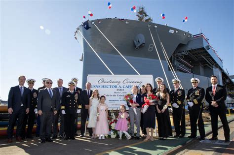 Navys Final Expeditionary Sea Base Ship Christened Workboat