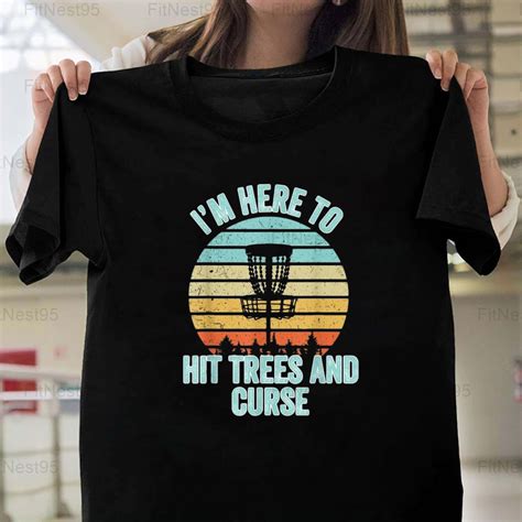 Disc Golf Funny I Hit Trees And Curse Retro Frolf Player T Shirt