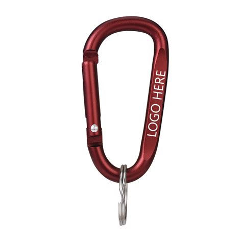 Metal Keychain Metal Carabiner Keychain With Split Ring