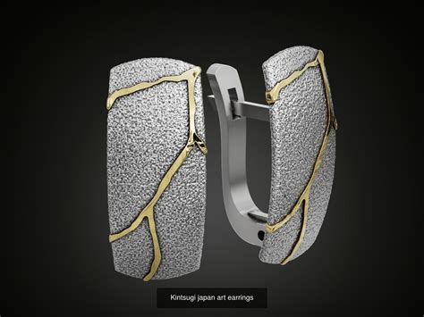 Kintsugi Japan Art Oriental Style Jewelry Set 3d Model Collection 3d