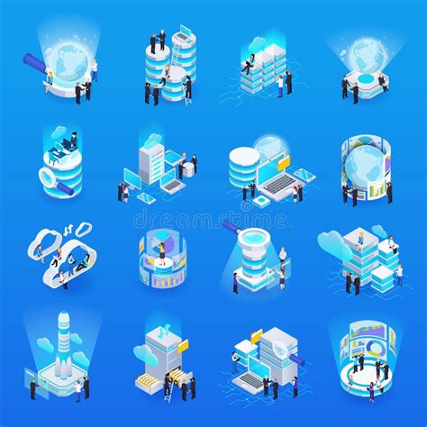Big Data Isometric Set Stock Vector Illustration Of Decorative 248284595