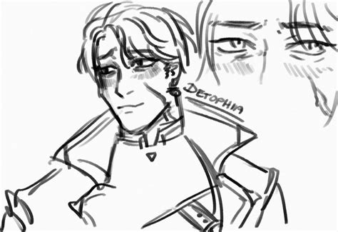 Leander Touchstarved Anime Guys Visual Novel Character Drawing