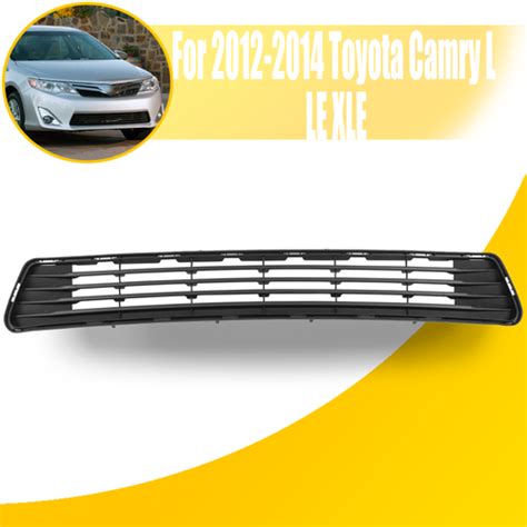 Front Bumper Black Lower Grille Fit 2012 2014 Toyota Camry L Le Xle
