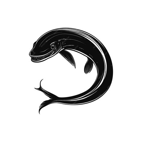 Eel Silhouette Vector Art Illustration Silhouette Of Eel Vector