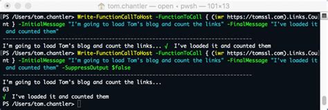 write functioncalltohost a simple cross platform powershell function