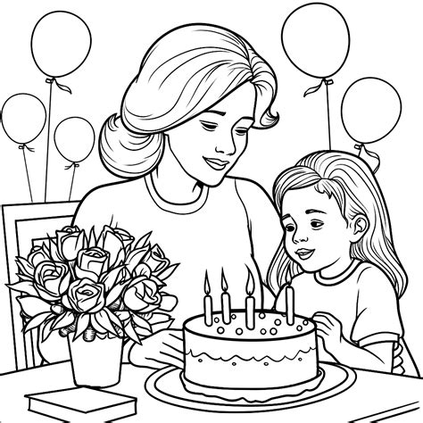 Ausmalbilder Geburtstag Mama