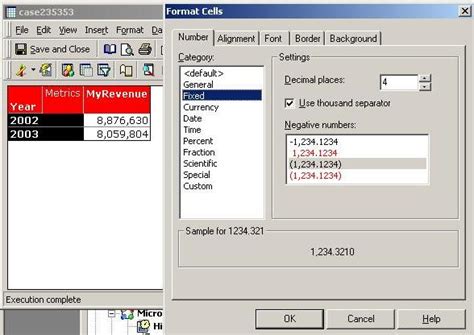 Kb10275 Why Does Metric Formatting Remain As Fixed With N Decimal Places After Formatting The