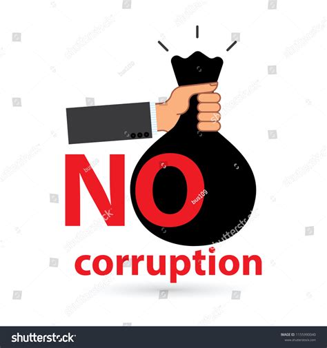 No Corruption Poster Hand Holding Giving 스톡 벡터로열티 프리 1155990040 Shutterstock