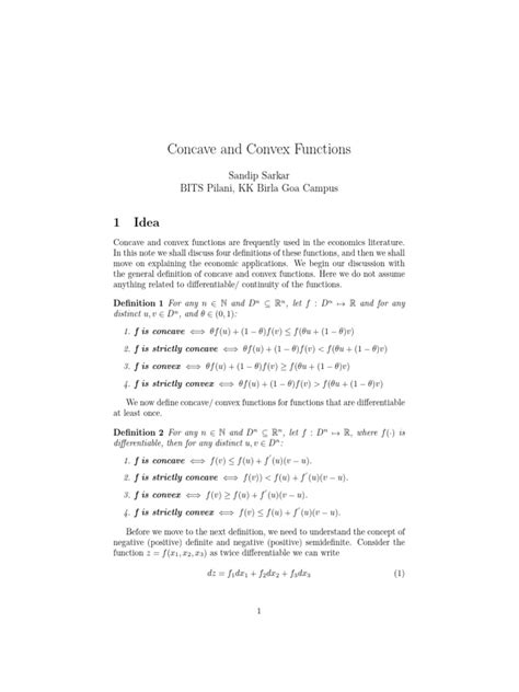 Concave Convex Functions Pdf Convex Set Mathematical Relations