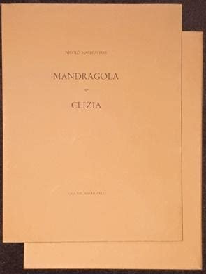 Mandragola Clizia By Machiavelli Niccolo 2000 Antiquariat