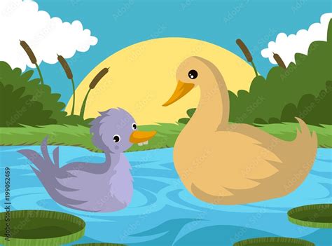 ugly duckling tale stock vector adobe stock