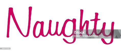 Naughty Stock Illustration Download Image Now Calligraphy Color