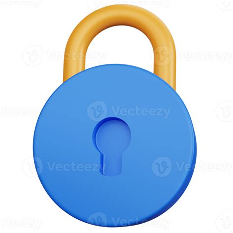 3d Rendering Round Padlock Isolated 9592971 Png