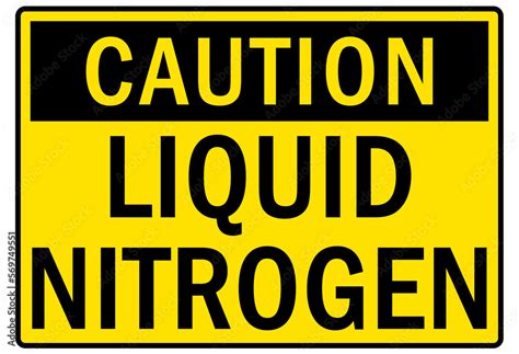 Nitrogen Sign And Labels Liquid Nitrogen Stock Vector Adobe Stock