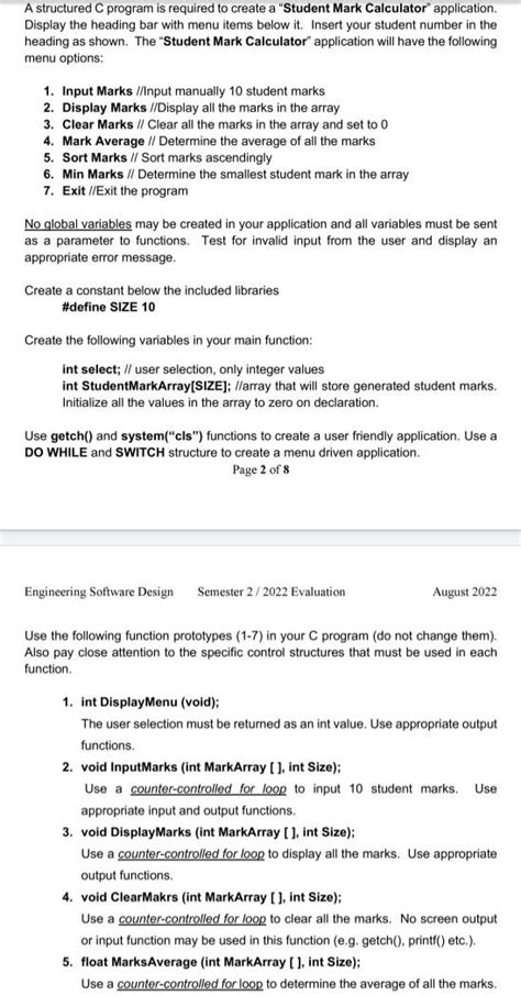 Solved A Structured C Program Is Required To Create A