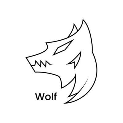 Wolf Outline Vector Art Icons And Graphics For Free Download