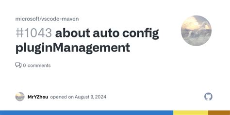 about auto config pluginmanagement · issue 1043 · microsoft vscode