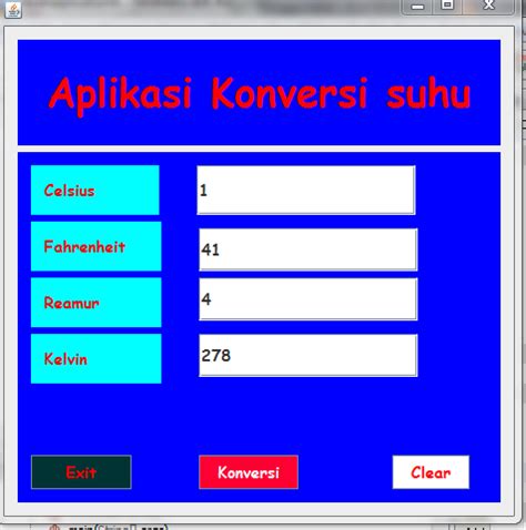Program Sederhana Konversi Suhu