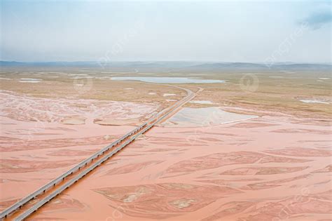 Aerial Photographs Of The Chumar River In Yushu During The Day