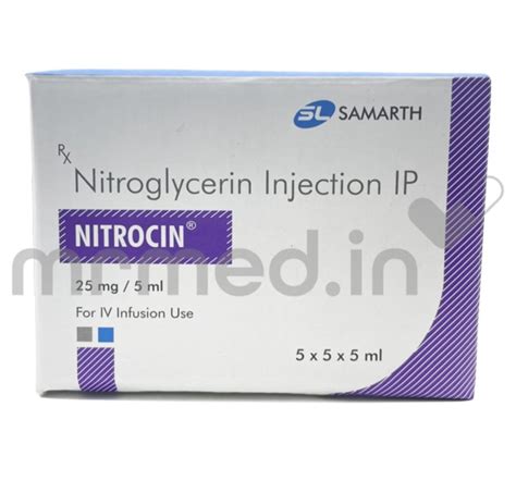 Nitrocin Nitroglycerin Injection Ip Samarth Life Sciences At Best