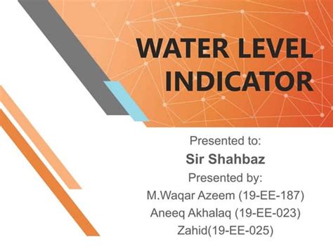 Water Level Indicator Project Presentation Pptx Chemistry Science