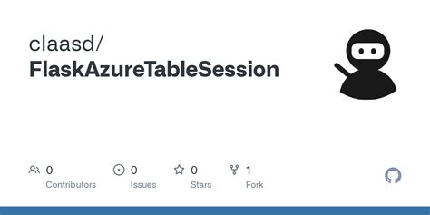 GitHub Claasd FlaskAzureTableSession