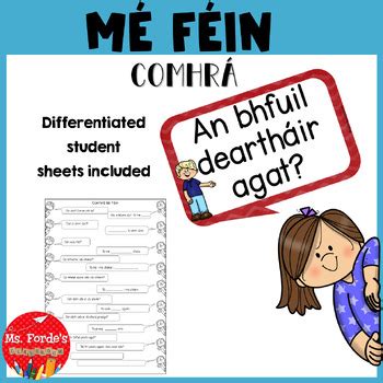 Mé Féin Comhrá Poster And Worksheet Set By Ms Fordes Classroom Tpt
