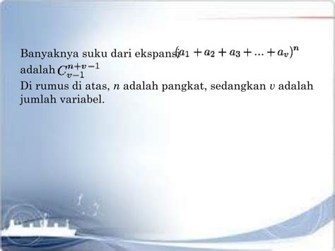 Ppt Pertemuan 3 Teorema Binomial Dan Multinomial Powerpoint Presentation Id 3683995