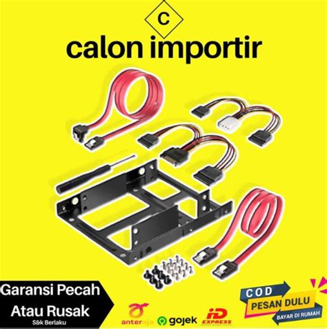 Enclosure Enklosure Adapter Adaptor Pengubah Hardisk HDD SSD 2 5 Inch To 3 5 External Eksternal