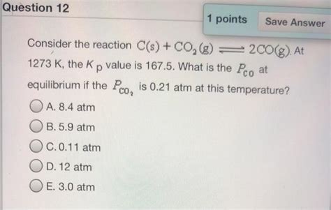 Solved Question 12 1 Points Save Answer Consider The