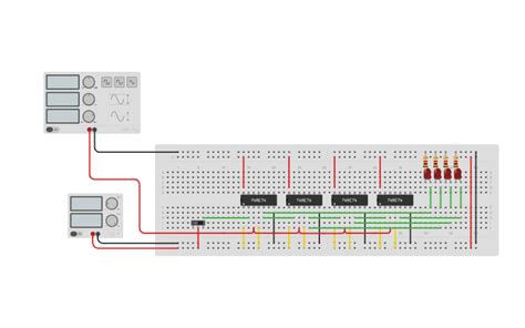 Circuit Design Right Shift Register Tinkercad