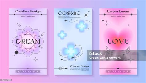 선형 모양 하트 흐릿한 반짝임 90년대 스타일의 텍스트 복사 공간이 있는 벡터 인스타 스토리 그라디언트 템플릿 밀레니엄에 대한 스톡 벡터 아트 및 기타 이미지 Istock