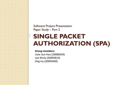 PPT Single Packet Authorization SPA PowerPoint Presentation Free Download ID 5128207