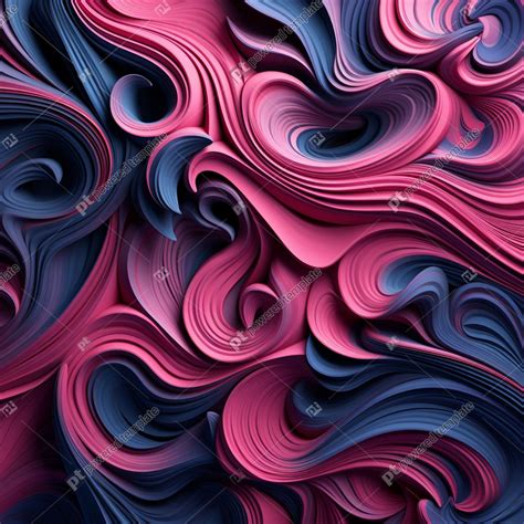 Psychedelic Dreamscape Vibrant Pink And Dark Blue 3d Textured Render