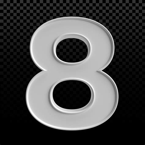 3d White Number 8 Images Free Download On Freepik