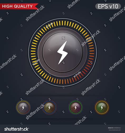 flash icon button with flash icon royalty free stock vector