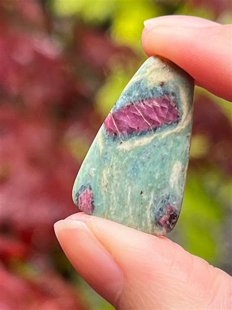 Ruby In Fuschite Crystal Cabochon Aaa 3g R35 Etsy