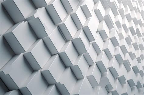 Premium Ai Image Abstract 3d Rendering Of Chaotic White Cubes Background Reflective Surface