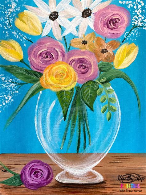 Paintings Of Flowers In A Vase At Fred Grant Blog