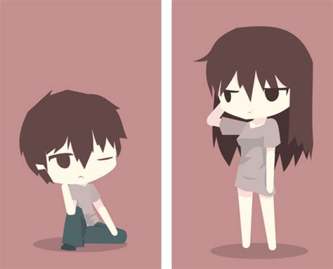 Chica Y Chico Animado Vectores De Dominio Público