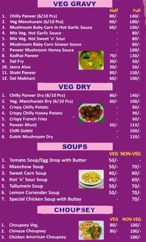 Menu Of Unka Thinka Koramangala 2nd Block Bangalore