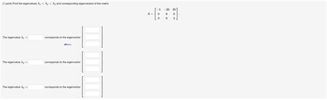 Solved Point Find The Eigenvalues Li Chegg Com